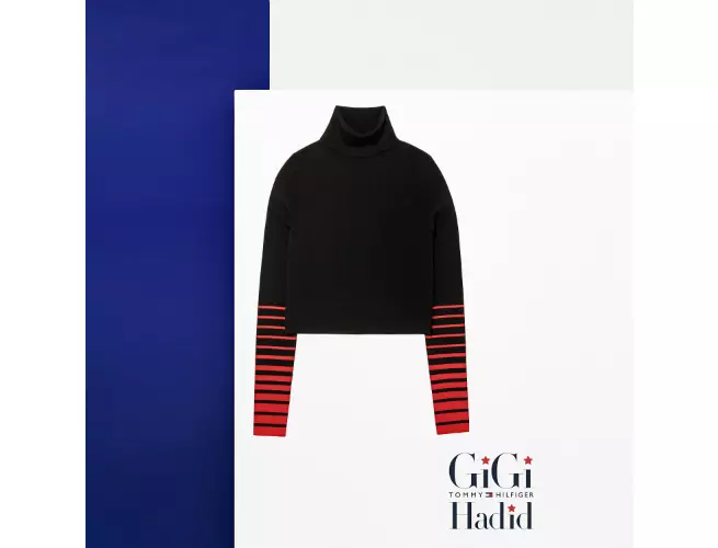 Gigi Hadid x Tommy Cropped Sweter