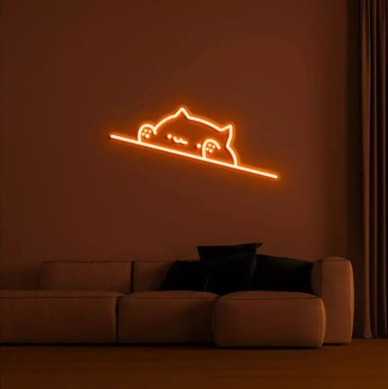 UncleNeon Cute Cat Neon Sign