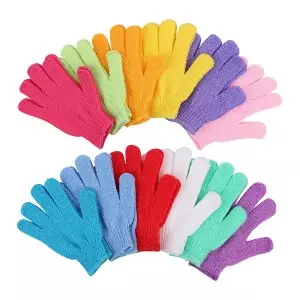 Dobbeltsidede eksfolierende handsker