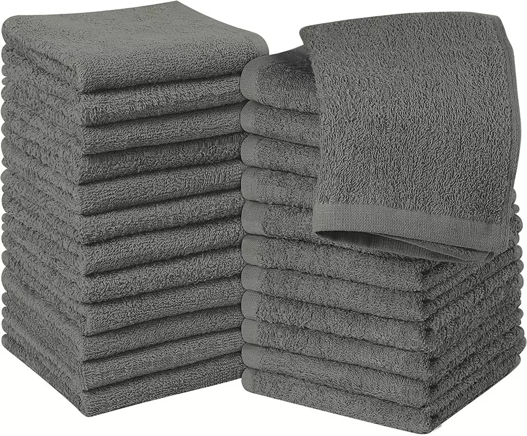 Utopia Towels Cotton Gray Washcloths Set