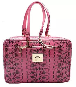 Versace Collection väska i reptilmönster i läderväska