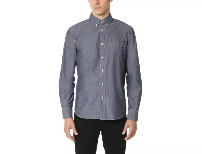 Rag & Bone Standard Issue Chambray Ĉemizo