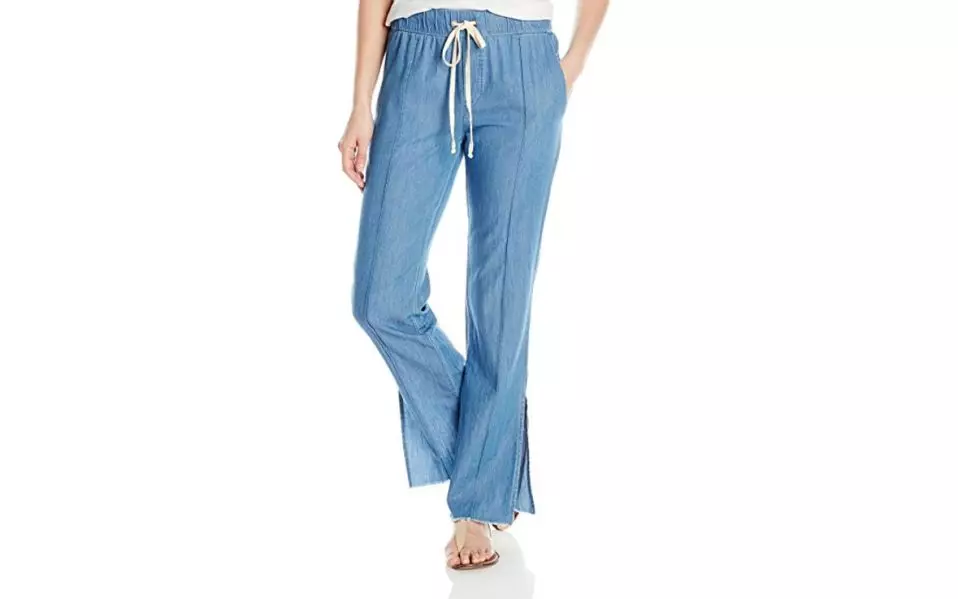 drawstring chambray trousers enza costa