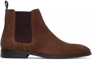 Мужские коричневые замшевые ботинки челси
