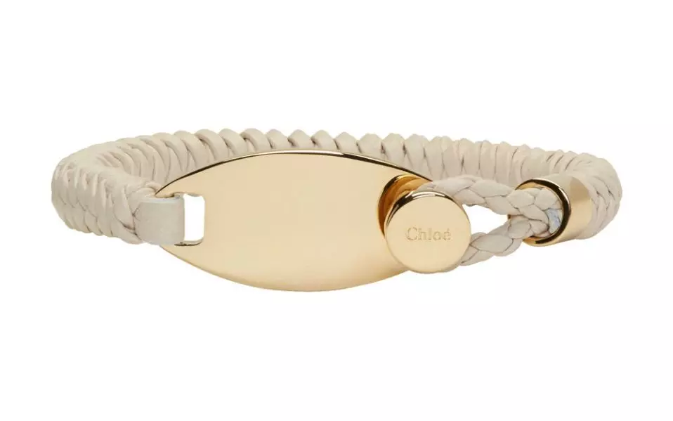 Chloe Beige Letlalo Cord Bracelet