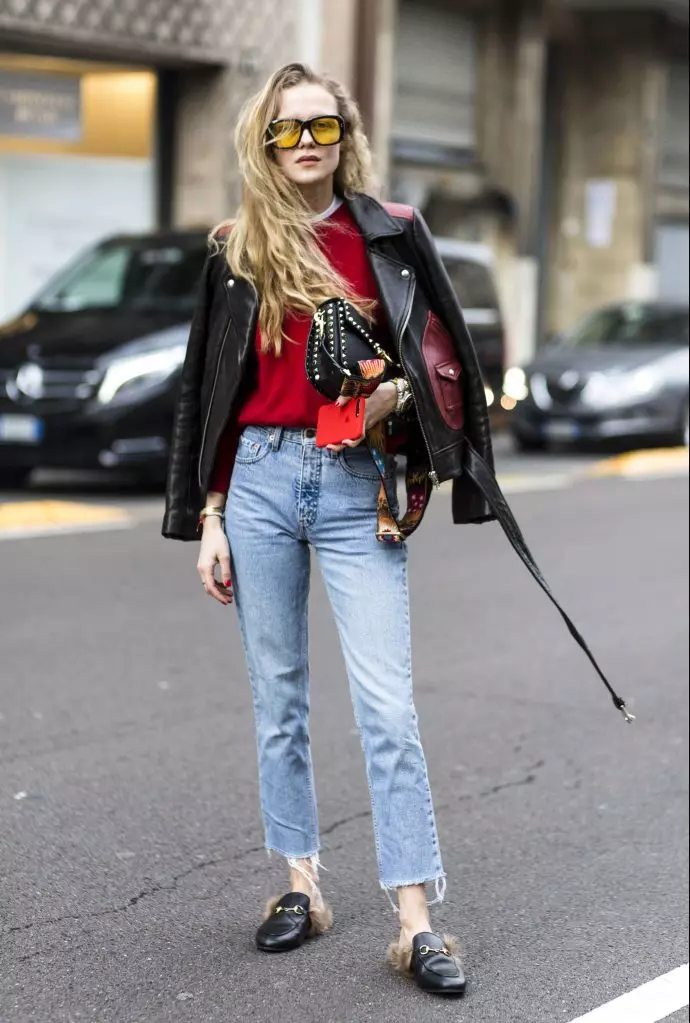 gucci loafer mule milan street style