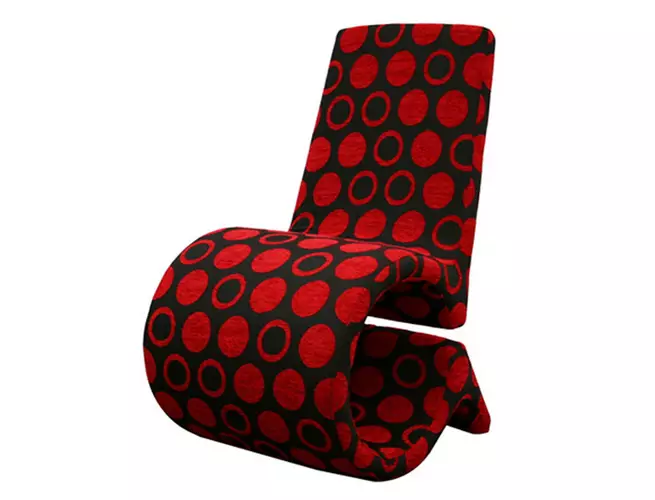 Accent Chair Red ndi Black Baxton