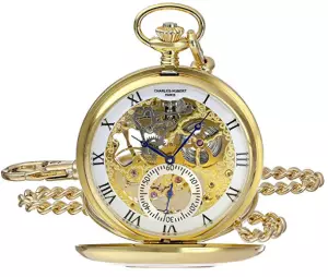 Charles-Hubert, Paris 3972-G Prémiová kolekce Analogové kapesní hodinky s mechanickým ručním větrem