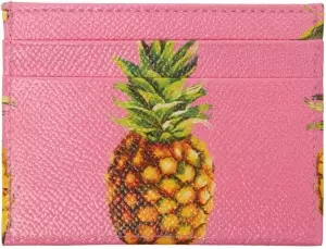 Dolce & Gabbana Pink Pineapple Card Holder