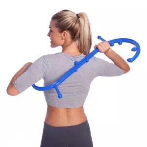 Body Back Company's Body Back Buddy Trigger Point Therapy Zelfmassage-instrument - Massageapparaat voor onderrug - Nekmassageapparaat - Schoudermassageapparaat - Hulpmiddel voor myofasciale ontspanning - Diepe spiermassage (blauw)