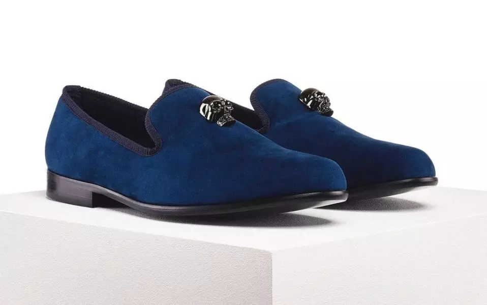 Sepatu Loafer Biru Tengkorak Duke & Dexter