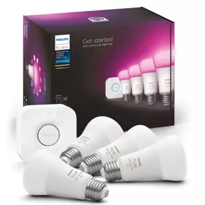 Philips Hue A19 LED Color Smart Bulb Starter Kit (4-Bulbs)