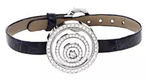 Spiorad Shona Chopard 18K 1.16 ct. dó. Diamond & Leathar Bracelet