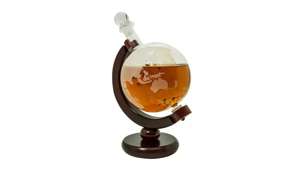 Globe whiskey decanter