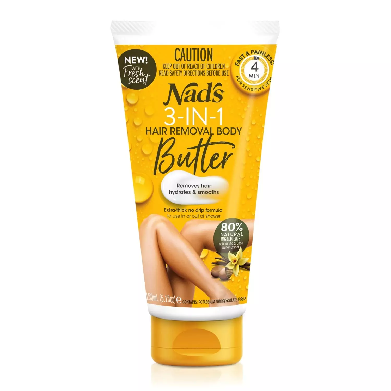Nad's 3-in-1 Hair Removal Body Butter; ຄີມກໍາຈັດຂົນທີ່ດີທີ່ສຸດສໍາລັບການອາບນ້ໍາ