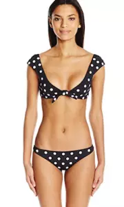 Mara Hoffman Damen-Bikinioberteil mit Polka Dot-Stickerei und Flügelärmeln zum Binden