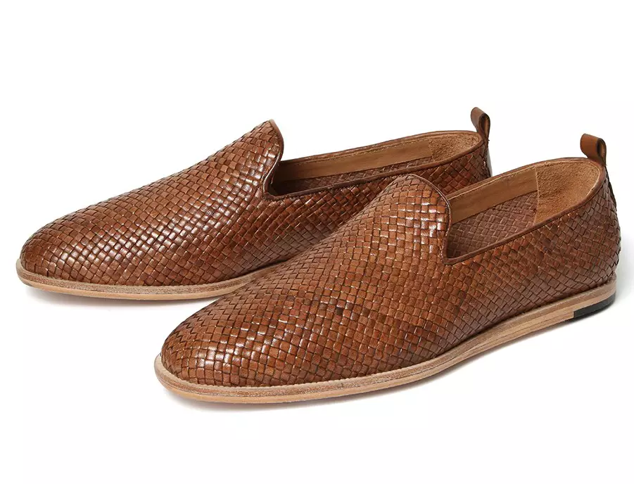 Woven Leather Loafer H troch Hudson