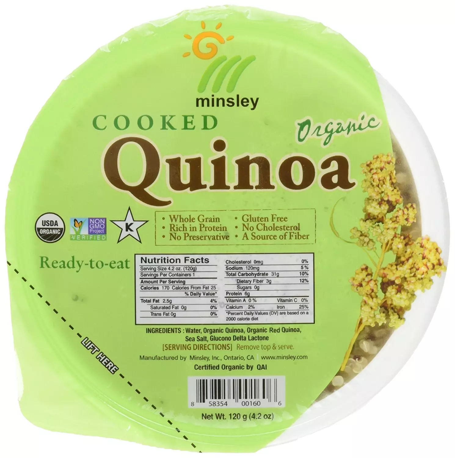 Quinoa Orgânica Cozida Minsley