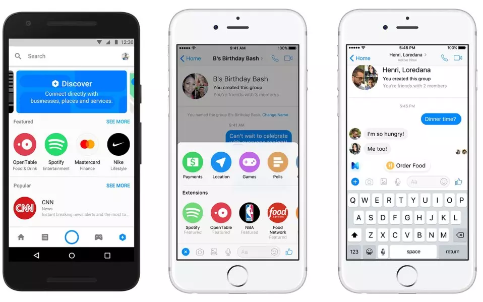 Facebook Messenger Platform 2.0 Discover destnîşan dike
