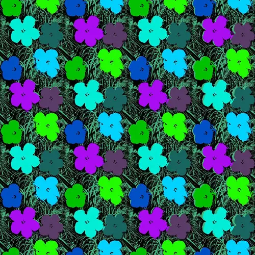 Papel de parede de flores pequenas Andy Warhol x Flavor Paper em EZ Papes