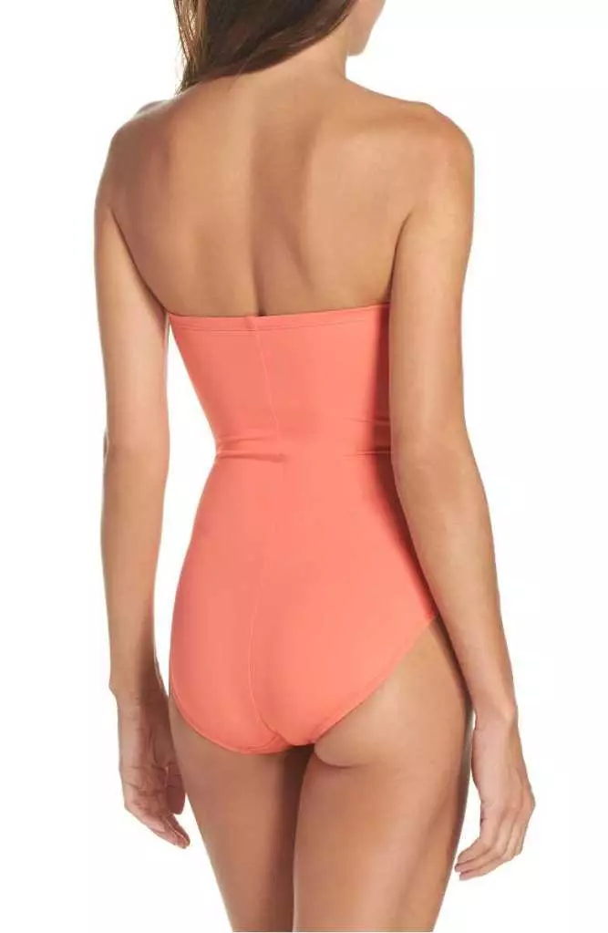 twist front bandeau one piece swimsuit la blanca