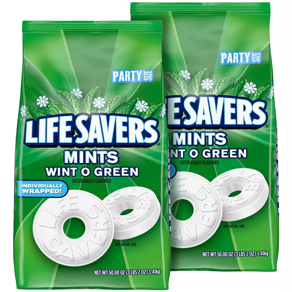 Life Savers Mints Wint O Green Candy; හොඳම හුස්ම කපුරු