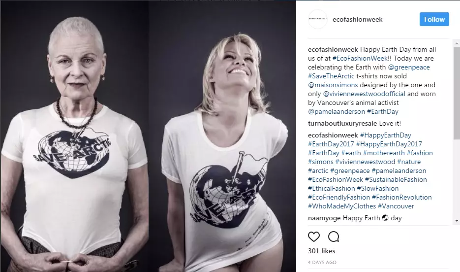 Vivienne Westwood, Pamela Anderson združita pozornost pri ozaveščanju o globalnem segrevanju 15686_2