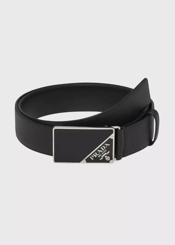 Prada-Saffiano-Buckle-Belt