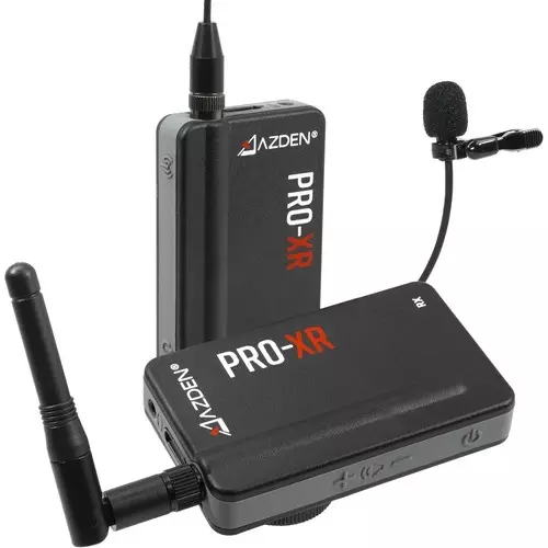 Sada bezdrátového mikrofonu Azden PRO-XR.