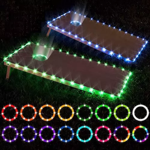 Waybelieve LED Light Cornhole taula