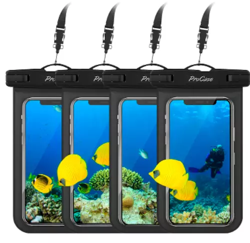 ProCase Universal Cellphone Waterproof Pouch 4-Pack