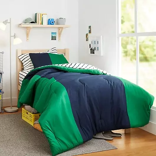 Simply Essential™ Fertikale Colorblock 5-delige Twin/Twin XL Comforter Set
