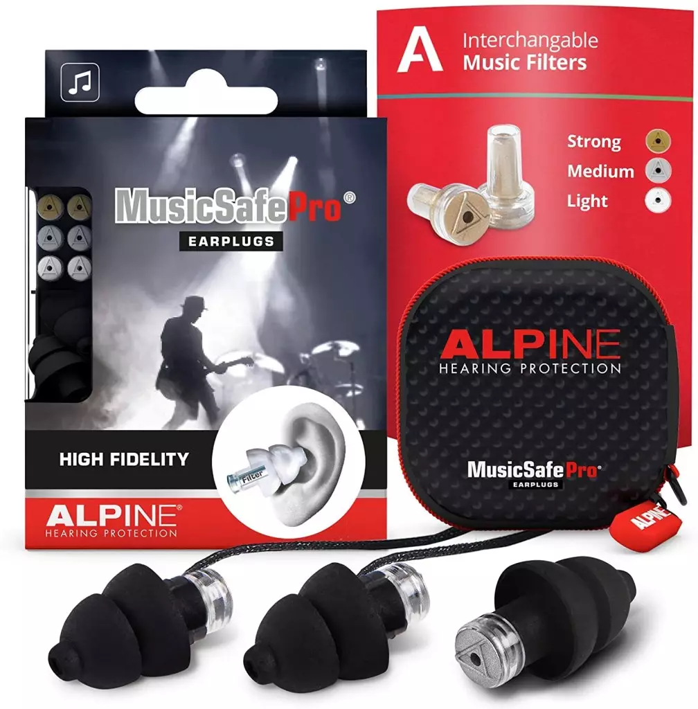 Penyumbat telinga Alpine MusicSafePro, penyumbat telinga untuk konsert