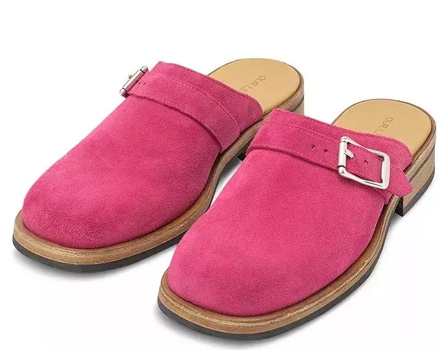 Tendencia rosa quente Our-Legacy-Mens-Camion-Suede-Mule-Sandals