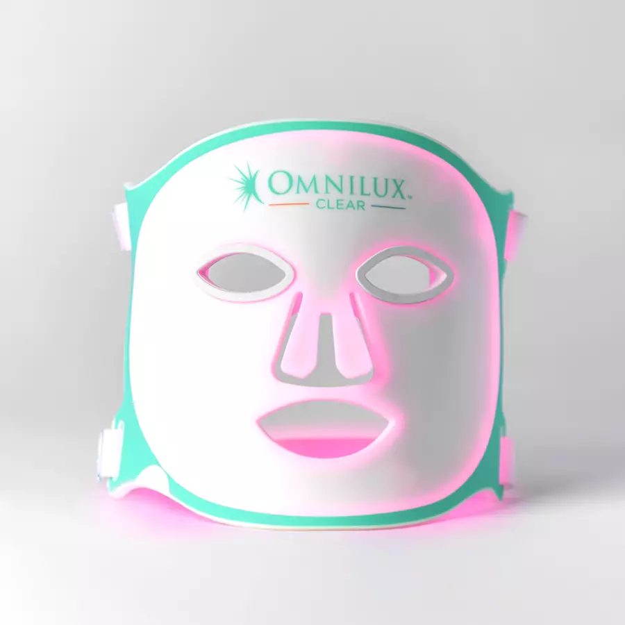 Topeng Facial Omnilux Clear LED; topeng rai LED paling apik