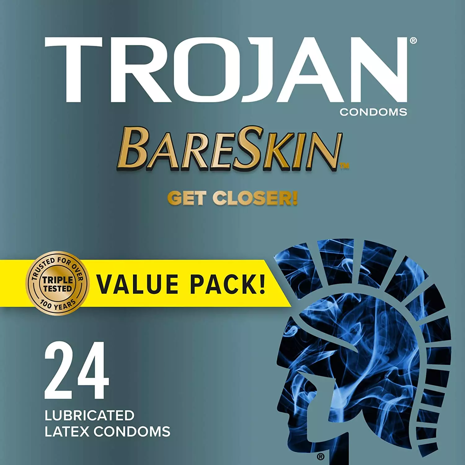 TROJAN Bareskin Thin Premium Lubricated Coiscíní