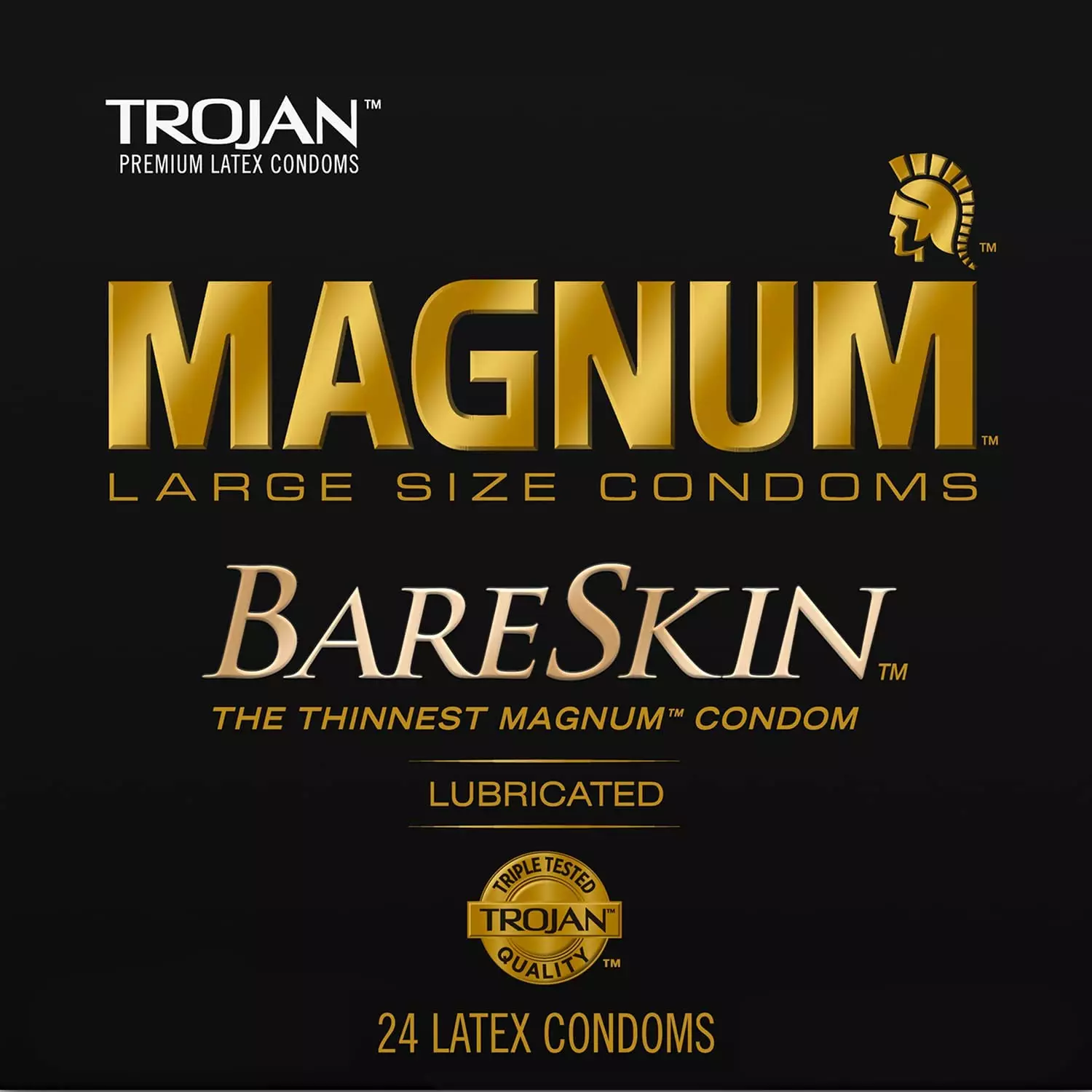 TROJAN Magnum Bareskin stor størrelse kondomer