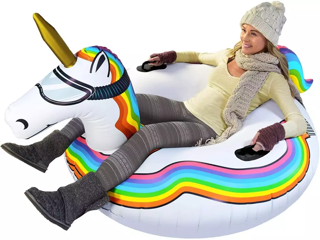 unicorn snow tube