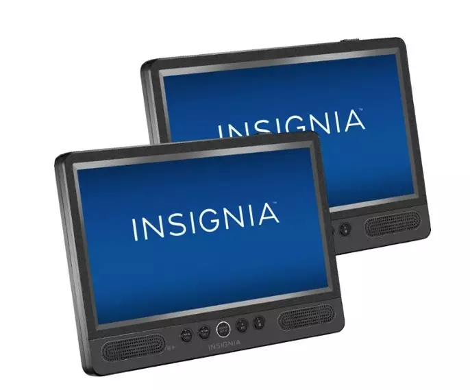 Insignia נגן DVD נייד עם מסך כפול