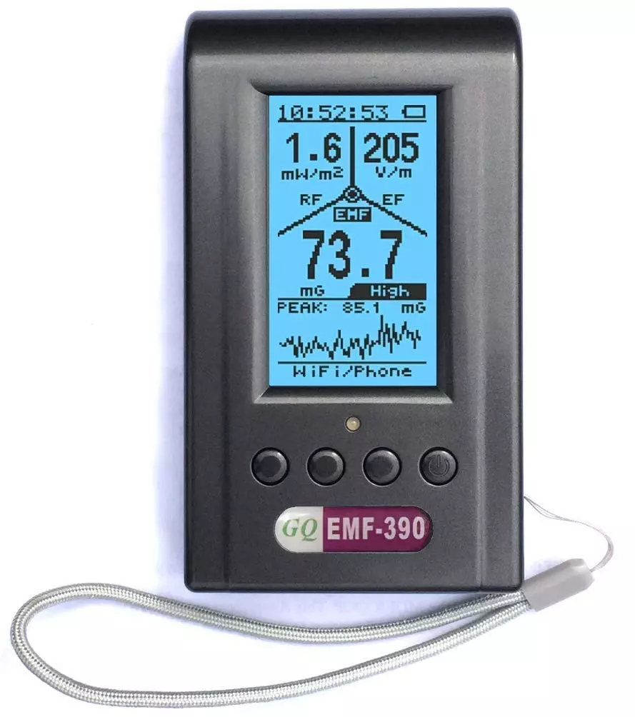 GQ EMF-390 3-in-1-Lesegerät für elektromagnetische Strahlung mit mehreren Feldern