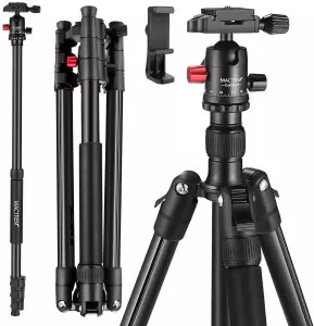 Tripod Kamera Profesional MACTREM dengan Lekapan Telefon