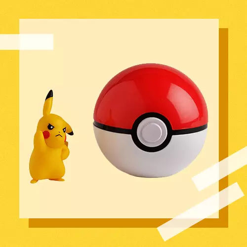 Pokémon නිල Pikachu Clip සහ Go Pokéball