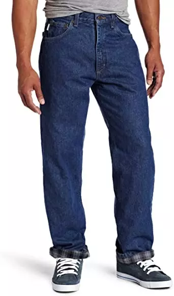 6. Carhartt raka ben flanellfodrade jeans