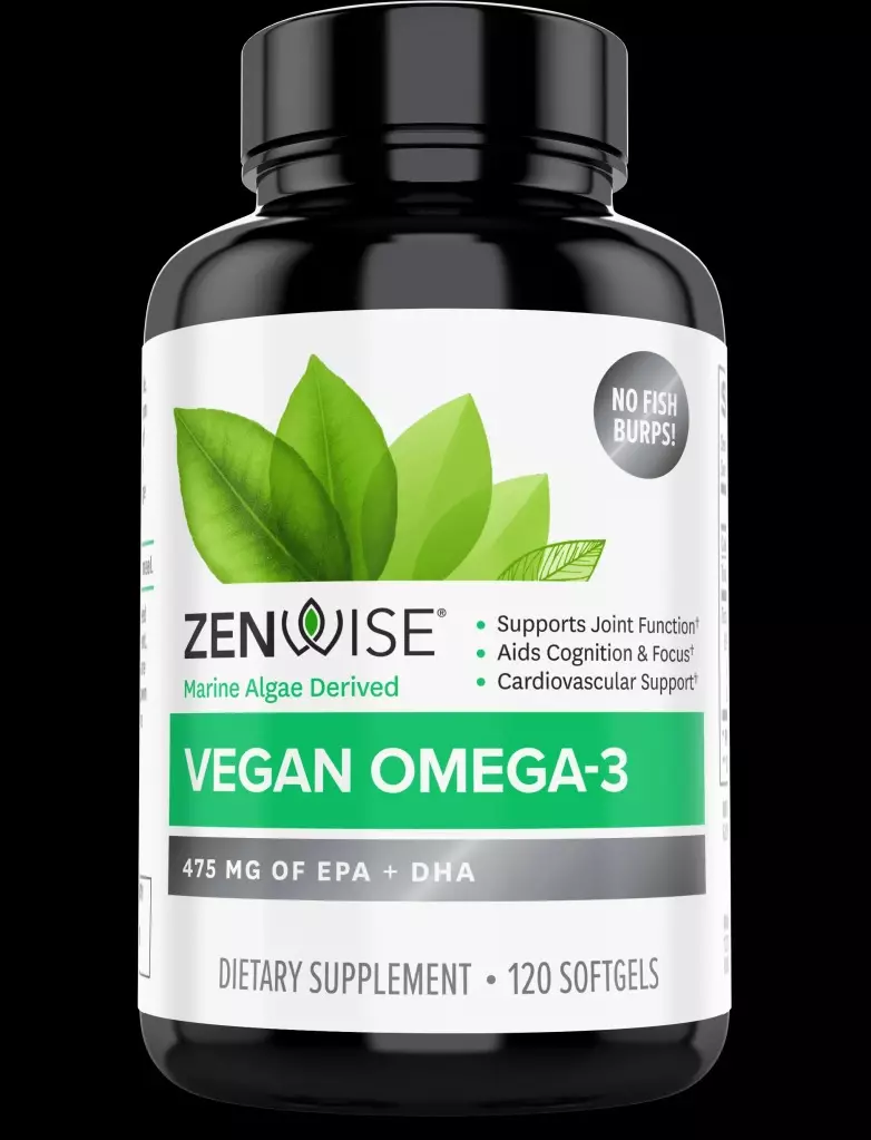 Zenwise Vegan Omega-3, bestu fæðubótarefni fyrir karla