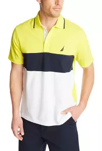 Nautica Short Sleeve Color Block Polo Shirt