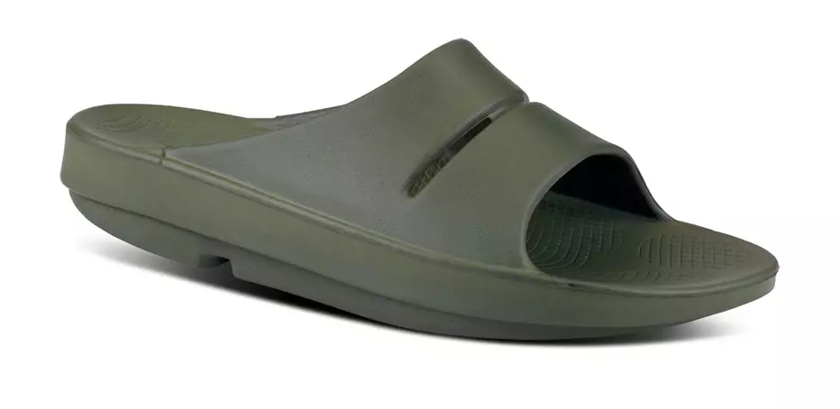 Green Oofos Ooahh Slide Sandal