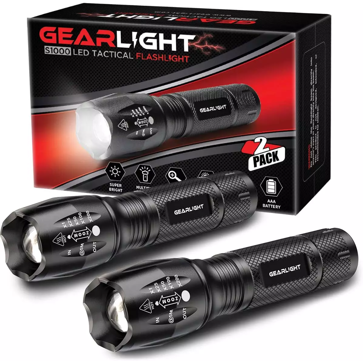 GearLight LED-Poŝlampo-Pako