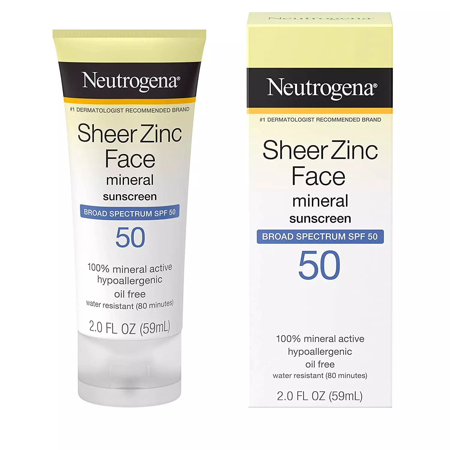 Neutrogena Sheer Zinc Oxide Dry-Touch Mineral Face Sunscreen Ude mmiri