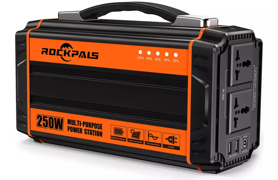 Centrais elétricas portáteis de 250 watts Rockpals