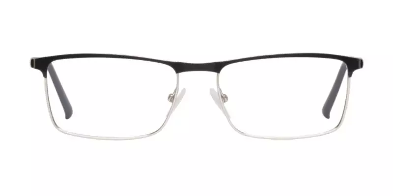 39DollarGlasses Matsumoto 4 Eyeglasses មានពណ៌ខ្មៅ និងប្រាក់